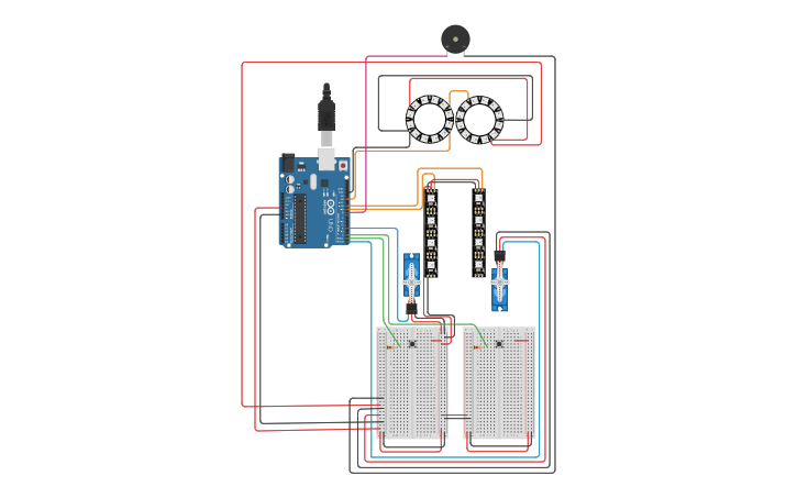 Circuit design Servo Pinball - Tinkercad