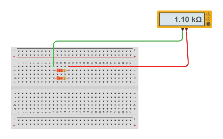 Circuit design Resistors in Parallel - Tinkercad