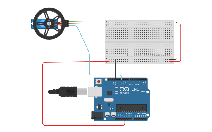 Circuit design L4E3_continuous_servo_control - Tinkercad