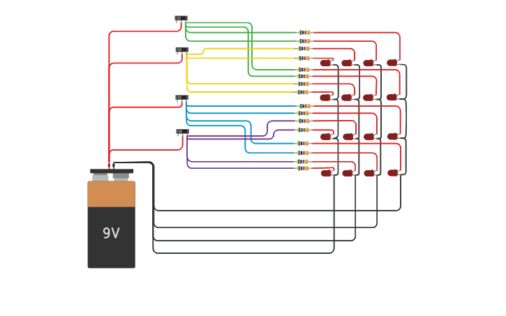 Circuit Design Schematic 4x4 Led Array Multiple Patterns Tinkercad 