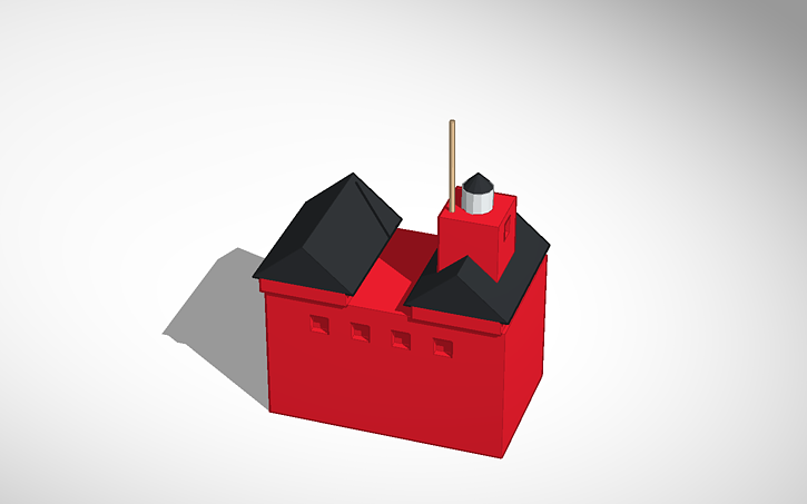 3D design Big Red Lighthouse | Tinkercad