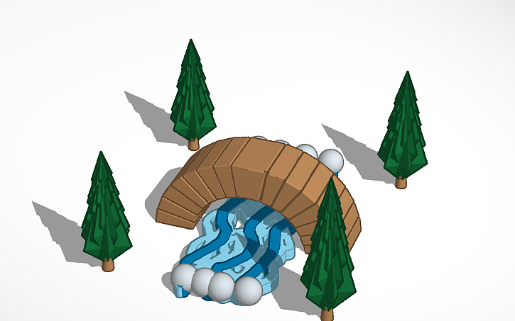3D design River Stream - Tinkercad