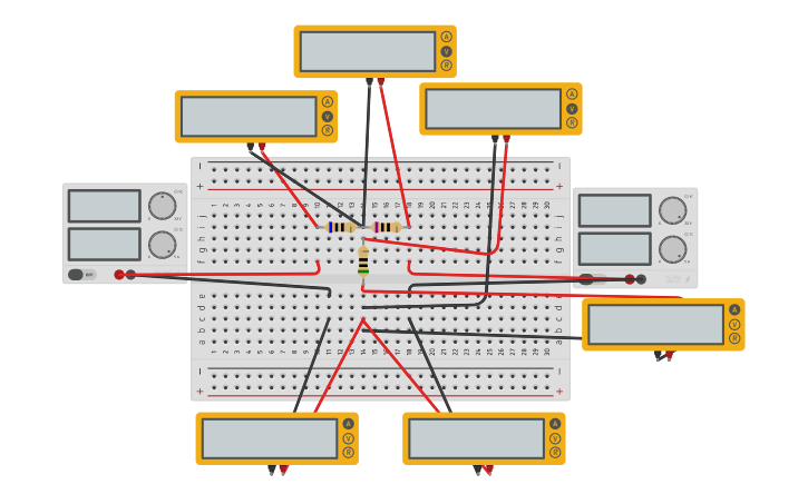Circuit design simulacion ejercicio 1 - Tinkercad