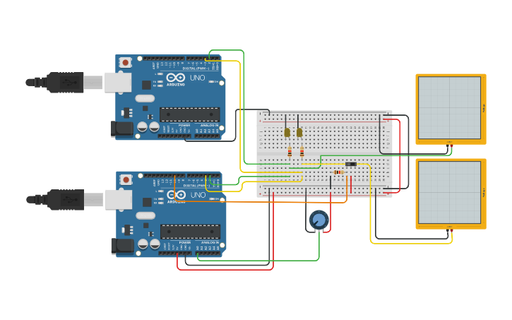 Circuit Design Simulação Encoder Tinkercad