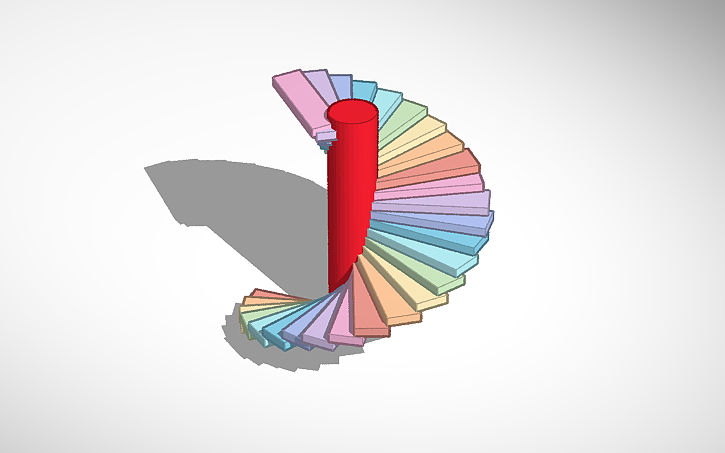 3D design Copy of Pride Staircase - Tinkercad
