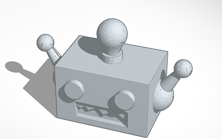 3D design Mr.bot the pencil topper #adskPencilChallenge - Tinkercad