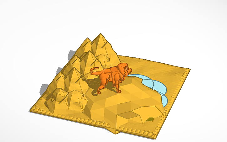 3D design Copy of starter Desert biome - Tinkercad
