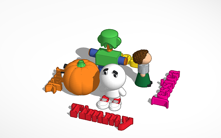 3d Design Simple Cartoon Characters Tinkercad