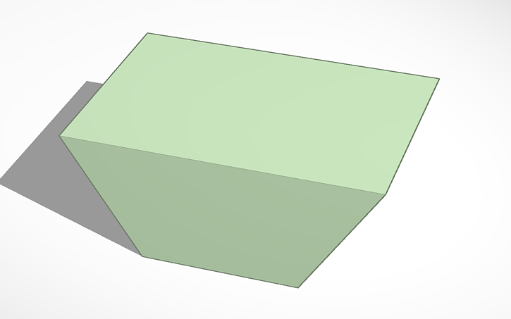 3D design Uside down trapezium design - Tinkercad