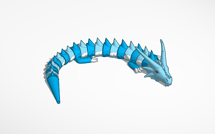 3d Design Articulated Ice Dragon Short Tinkercad 