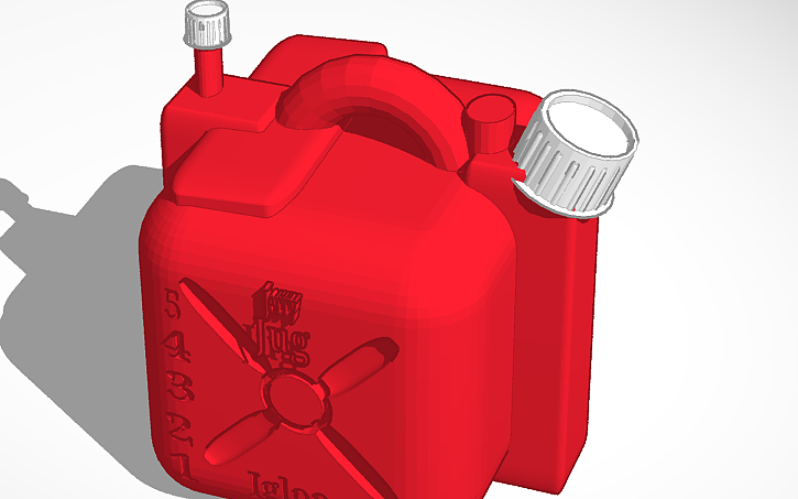 3D design Gas can - Tinkercad