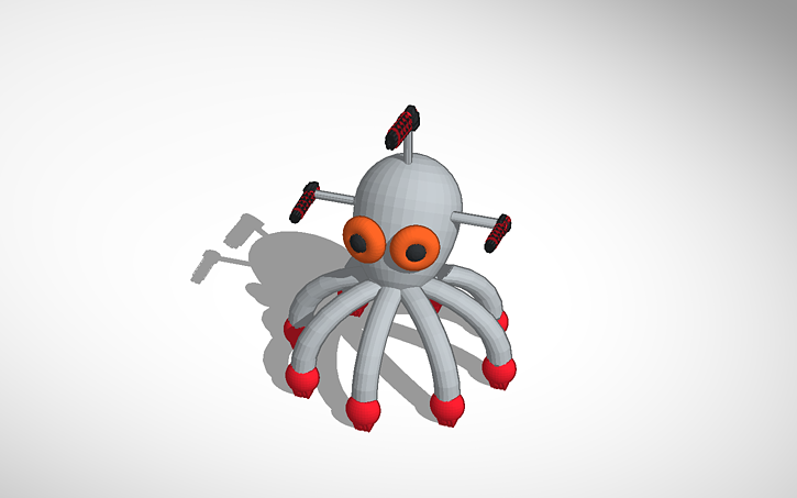 3D design robo octopus | Tinkercad