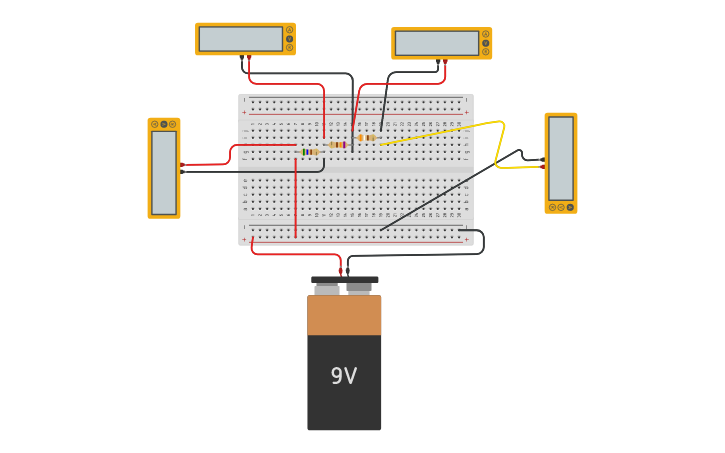 Circuit design Circuito en serie Voltajes en R y intensidad total LINA ...