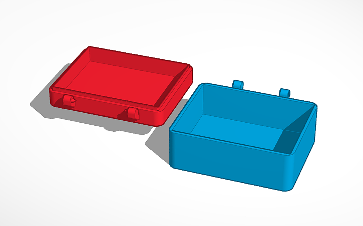 3D design lego box with hinge - Tinkercad