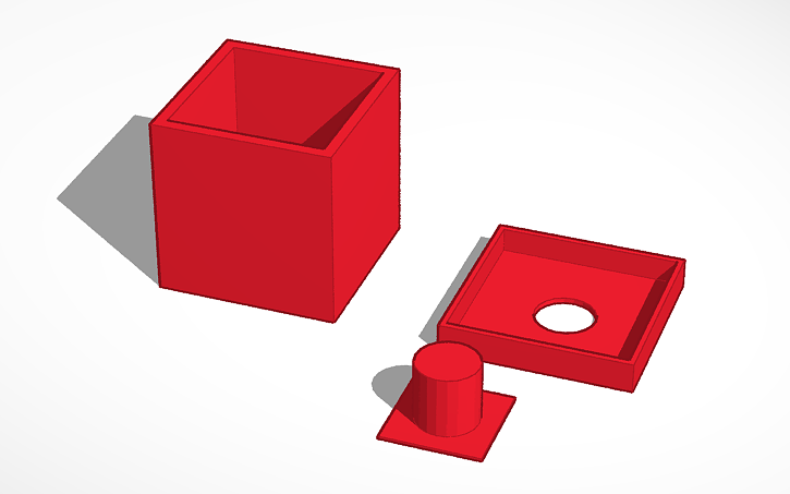3D design Box with lid - Tinkercad