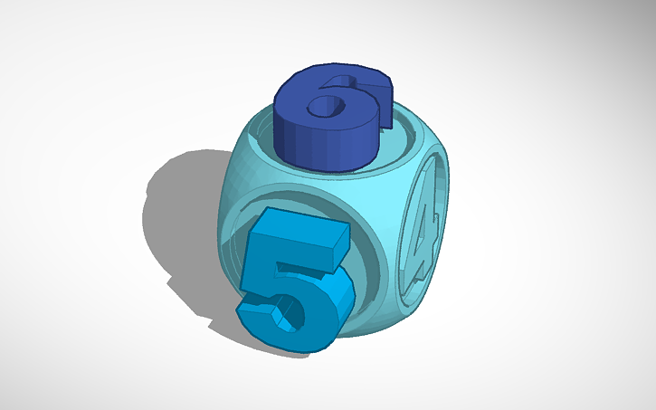 3D design Lesson: Die on the workplane result | Tinkercad