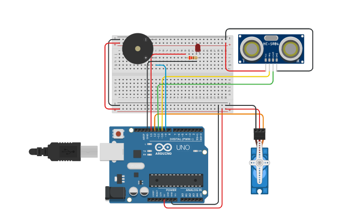 Circuit design RADAR | Tinkercad