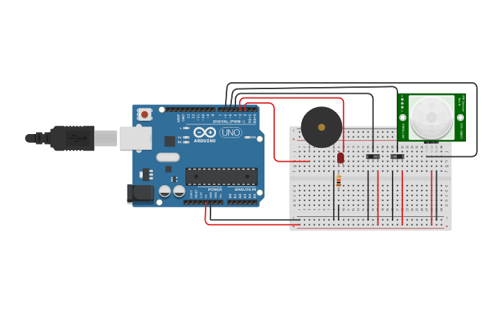 Circuit design lab 5 interruptores | Tinkercad
