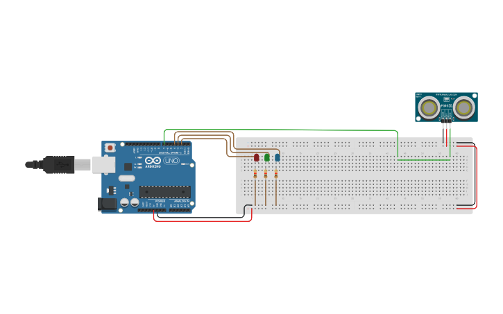 Circuit design Sensor parallax 28015 - Tinkercad