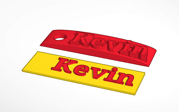 3D design Kevin Keychain - Tinkercad