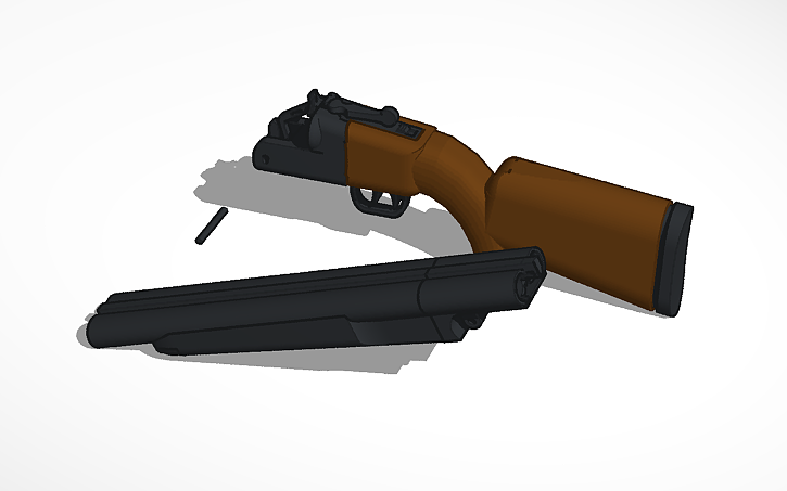 3D design double barrel shotgun 😉 - Tinkercad