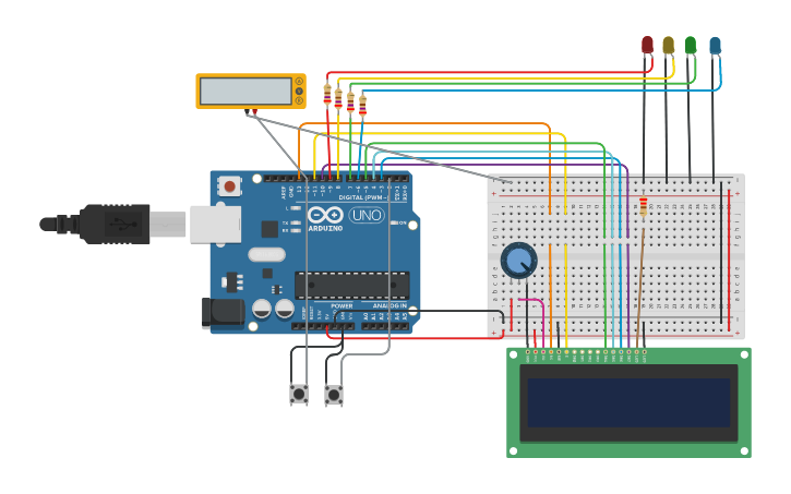 Circuit design Ejercicio 1 - Repaso arduino | Tinkercad