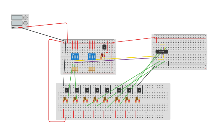 Circuit design 4 nand | Tinkercad