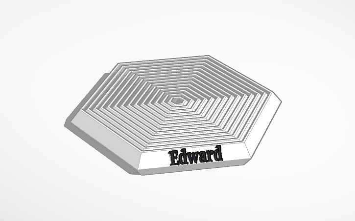 3D design hexagon fidget - Tinkercad