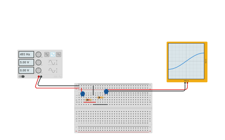 Circuit Design Filtro Passa Banda Tinkercad