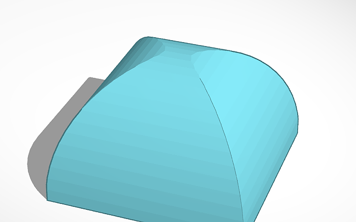 3D design dome with square base - Tinkercad