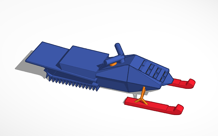 3D design snowmobile - Tinkercad