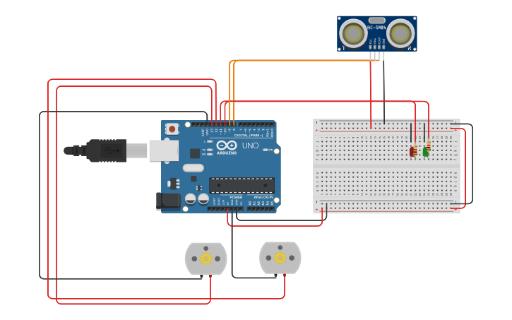 Circuit design Copy of Automatic Water and Soap Dispenser - Tinkercad Circuit design Copy of Automatic Water and Soap Dispenser - Tinkercad