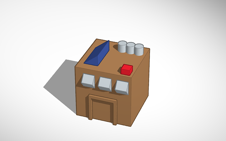 3D design simple building | Tinkercad