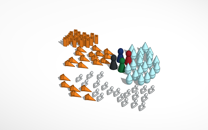 3D design Copy of game pieces - Tinkercad