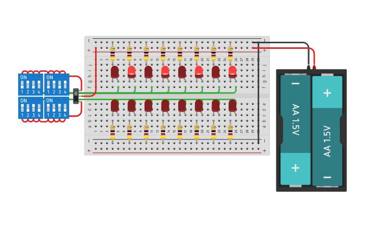 Circuit design LED Pixels | Tinkercad