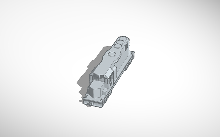 3D design GP-40 Diesel Locomotive v3 (In Progress) - Tinkercad