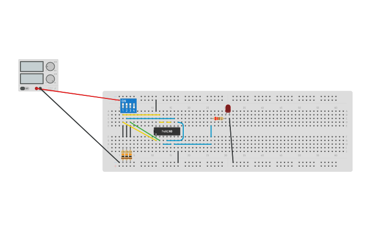Circuit design Circuito lóxico con portas NAND - Tinkercad