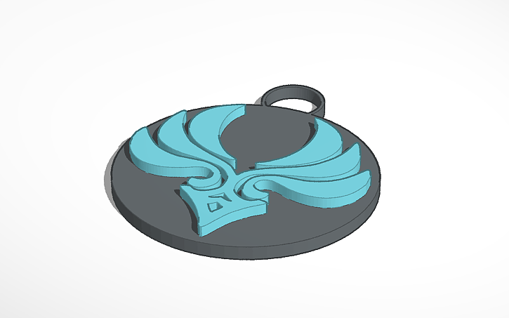 3D design anemo vision keychain | Tinkercad