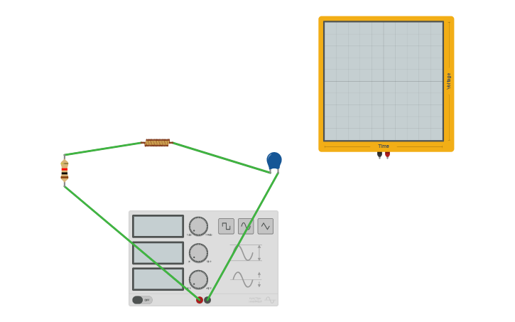 Circuit design Circuito RLC - Tinkercad