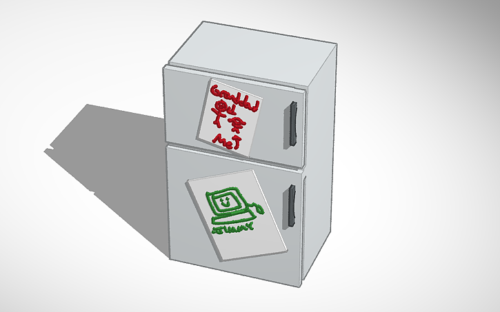 3D design ove's drawing fridge - Tinkercad