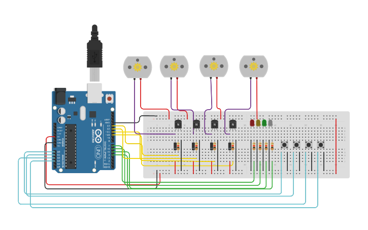 Circuit design Vending machine - Tinkercad