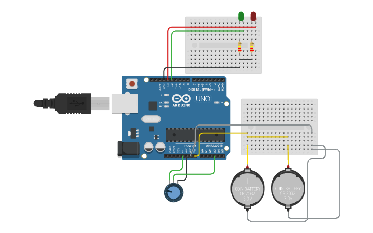 Circuit design Notificador de Umidade do solo (sem sensor) - Tinkercad