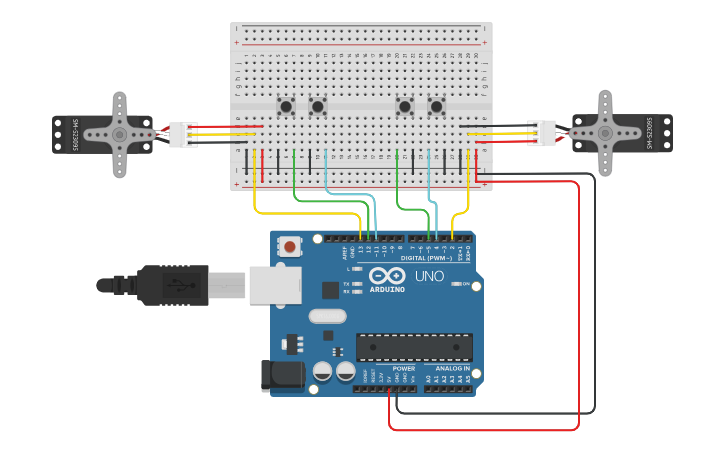Circuit design Parcheggio Trocin - Tinkercad