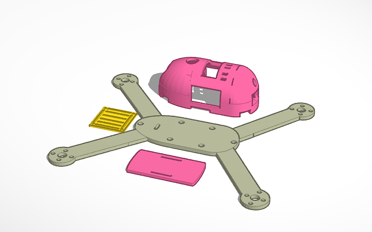 3D design 6" Racing Frame - Tinkercad