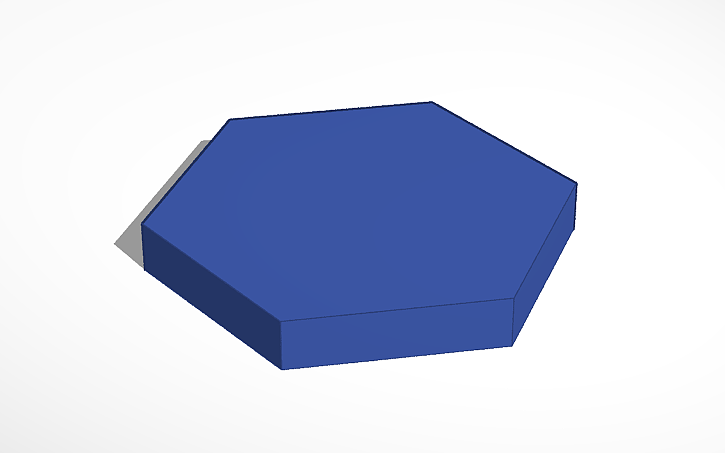 3D design test print hexagon - Tinkercad