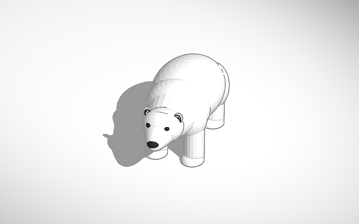 3D design Polar bear - Tinkercad