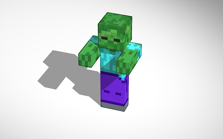 3D design Minecraft Zombie - Tinkercad