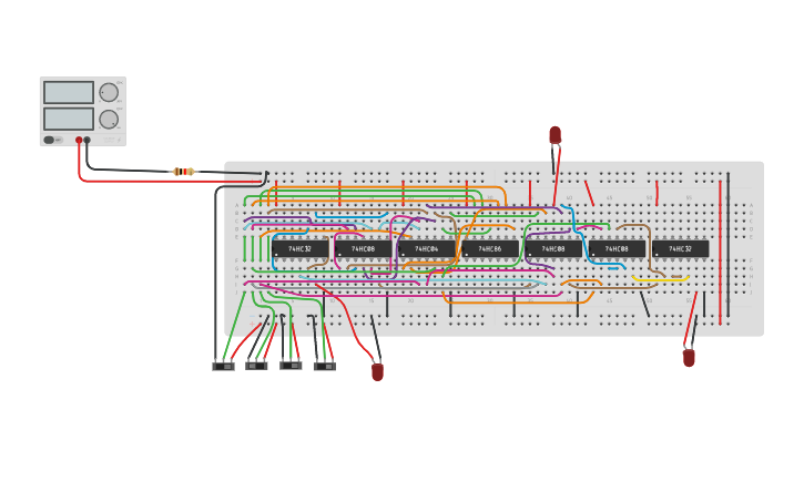 Circuit Design 2 Bit Magnitude Comparator Tinkercad