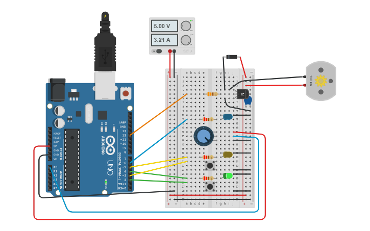 Circuit design Lab Transistors Motors Part C NPN BJT | Tinkercad Circuit design Lab Transistors Motors Part C NPN BJT | Tinkercad