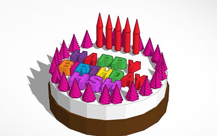 3D design Happy Birthday | Tinkercad